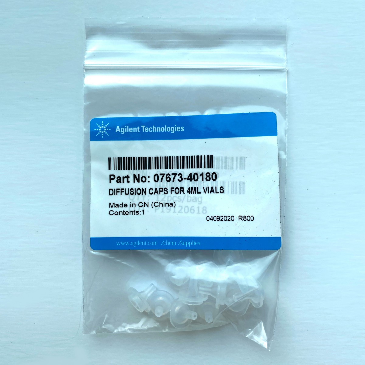 07673-40180 / Diffusion caps for 4ml vials, 12/PK