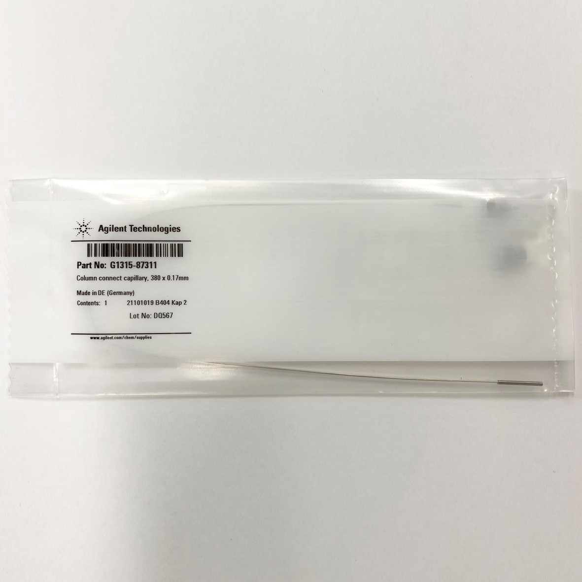 G1315 87311 Column Connect Capillary 380 X 0 17mm G1315 87311